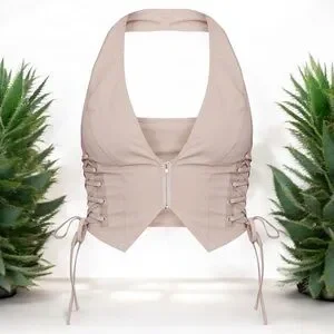 PrettyLittleThing | Tops | Pretty Little Thing Stone Cargo Lace Up Side ...